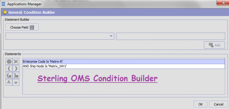 Sterling OMS First Static Condition - Learn IBM Sterling Order ...